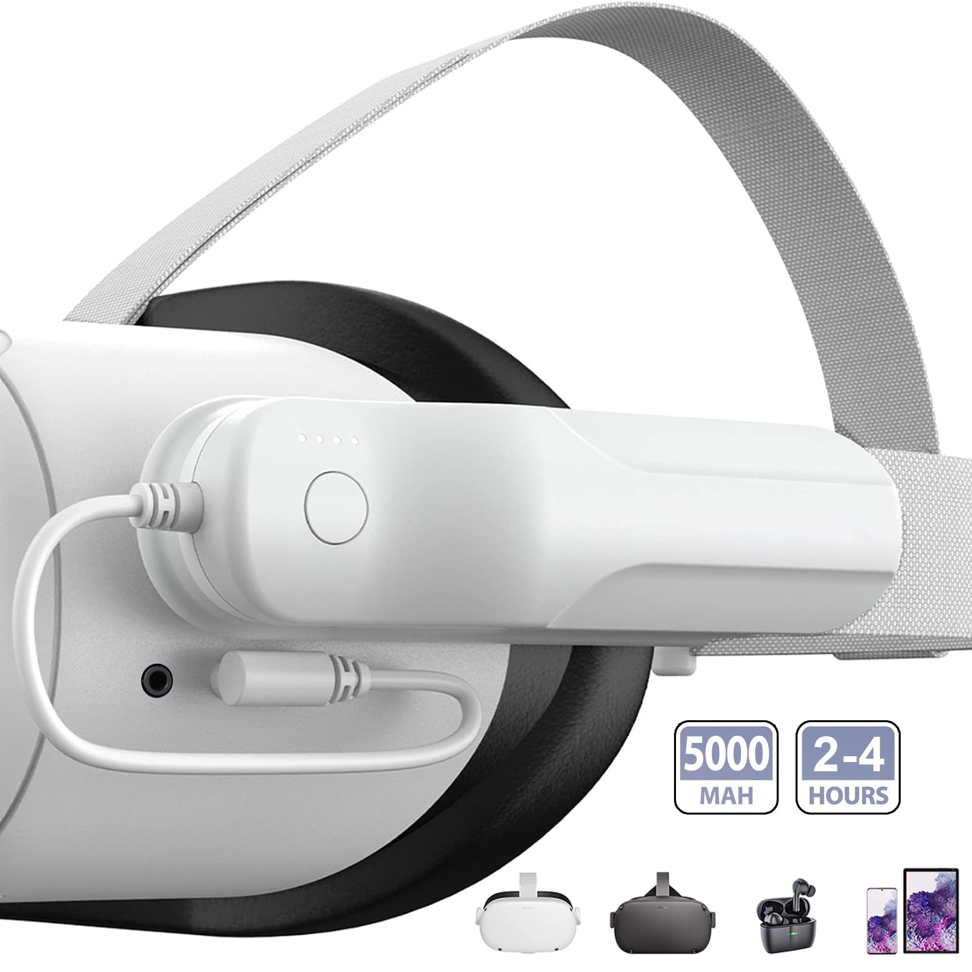 Battery Pack for Oculus Quest 2, 5000mAh Portable Charger for Meta Oculus Quest 2 Accessories ...
