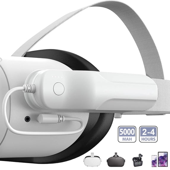 Battery Pack for Oculus Quest 2, 5000mAh Portable Charger for Meta ...