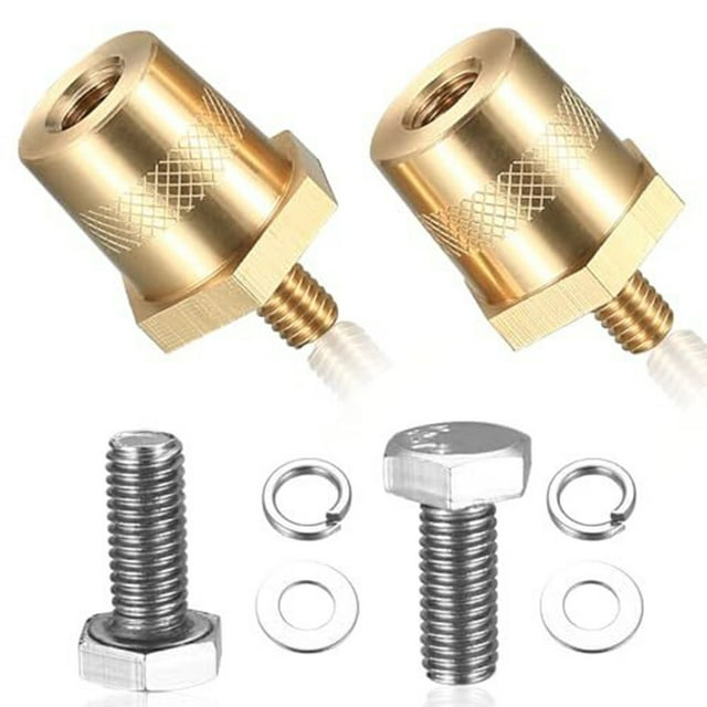 Battery Pole Terminals Brass Battery Pole Positive Negative M6 Male M8 ...