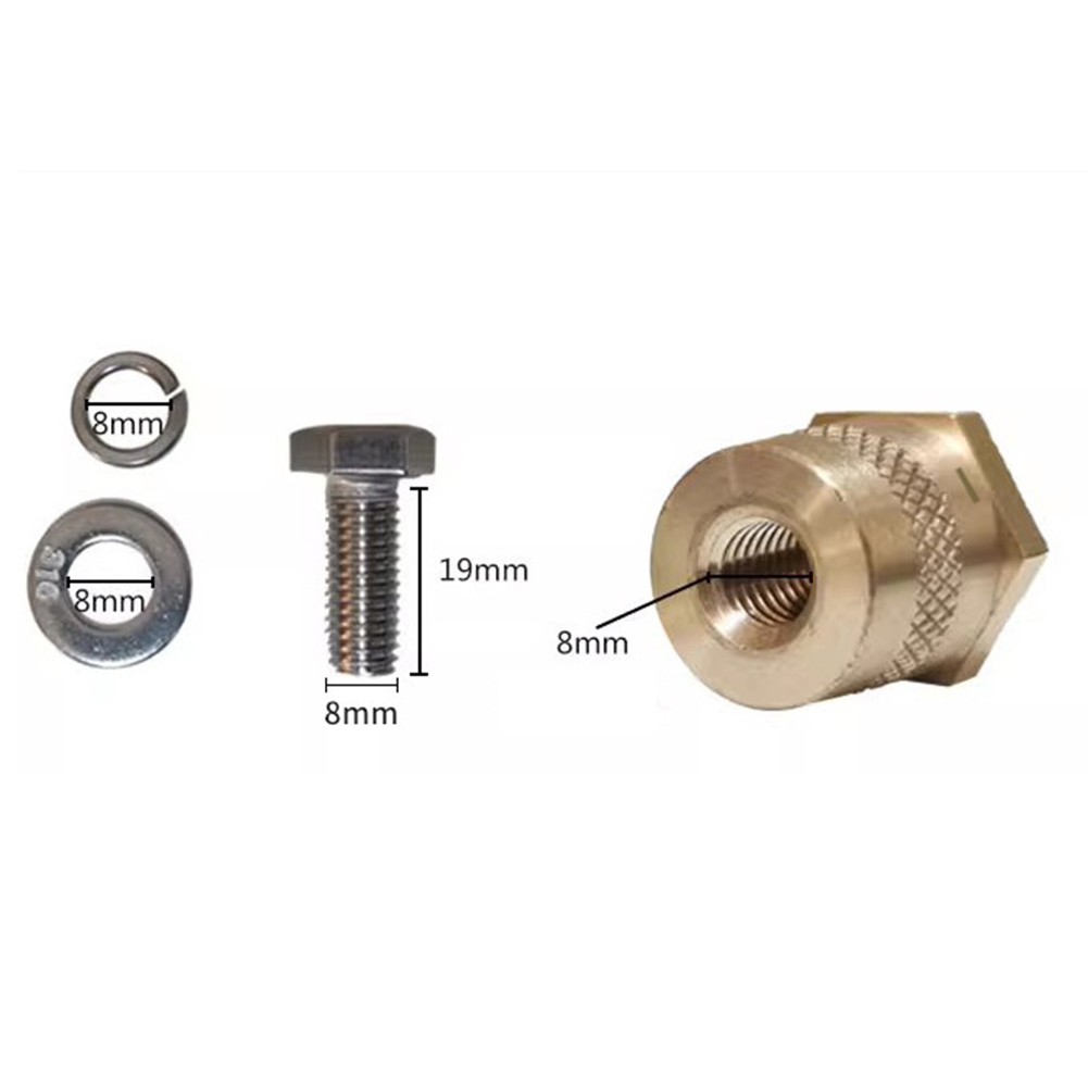 Battery Pole Terminals Brass Battery Pole Positive Negative M6 Male M8 ...