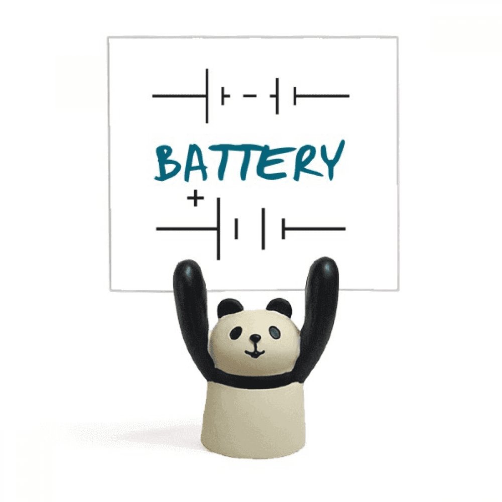 Battery Power Charge Plus Minus Memo Holder Cartoon Animal Panda Stand ...