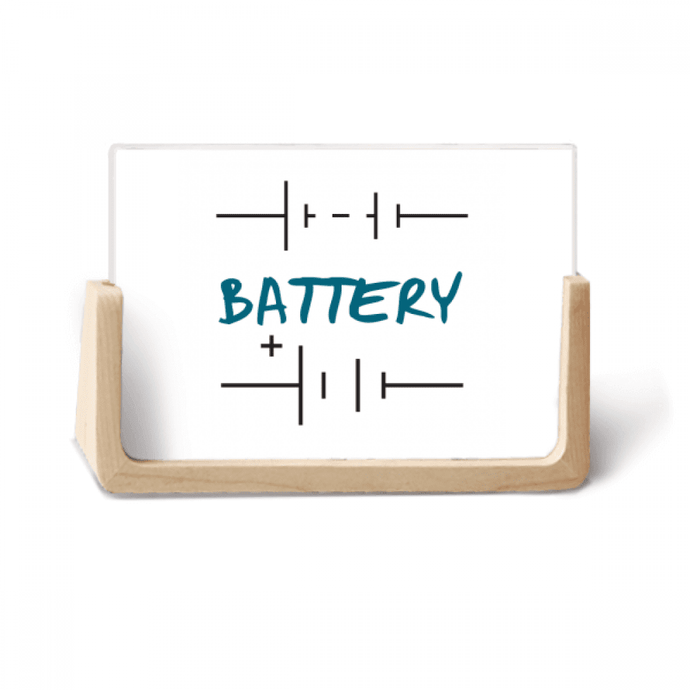 Battery Power Charge Plus Minus Photo Wooden Photo Frame Tabletop ...