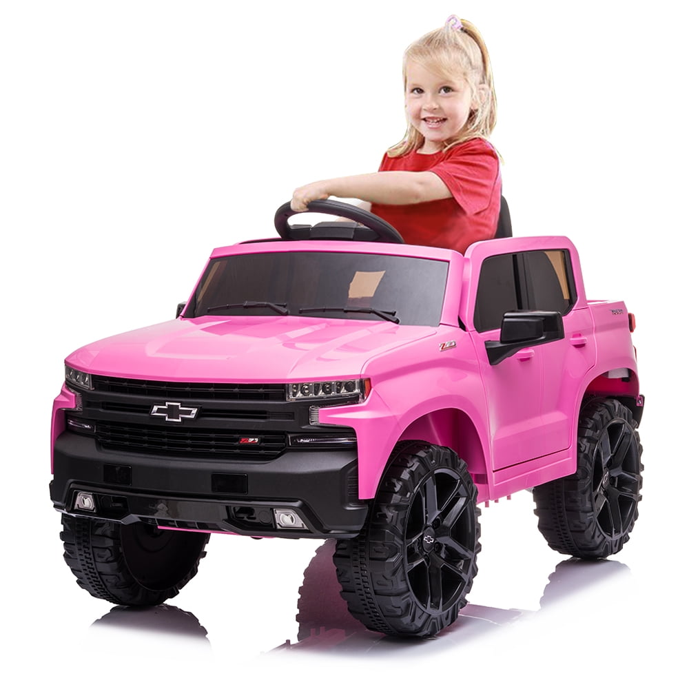 Battery Power Ride on Toy for Boy Girl, Chevrolet Silverado 12V Kids ...