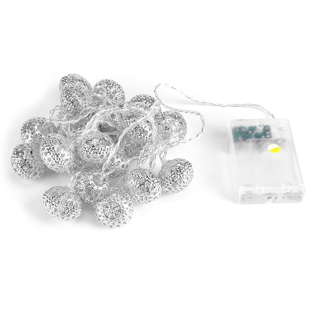Battery Powered 20 LED Globe Ball String Lights Party Wedding Garden ...