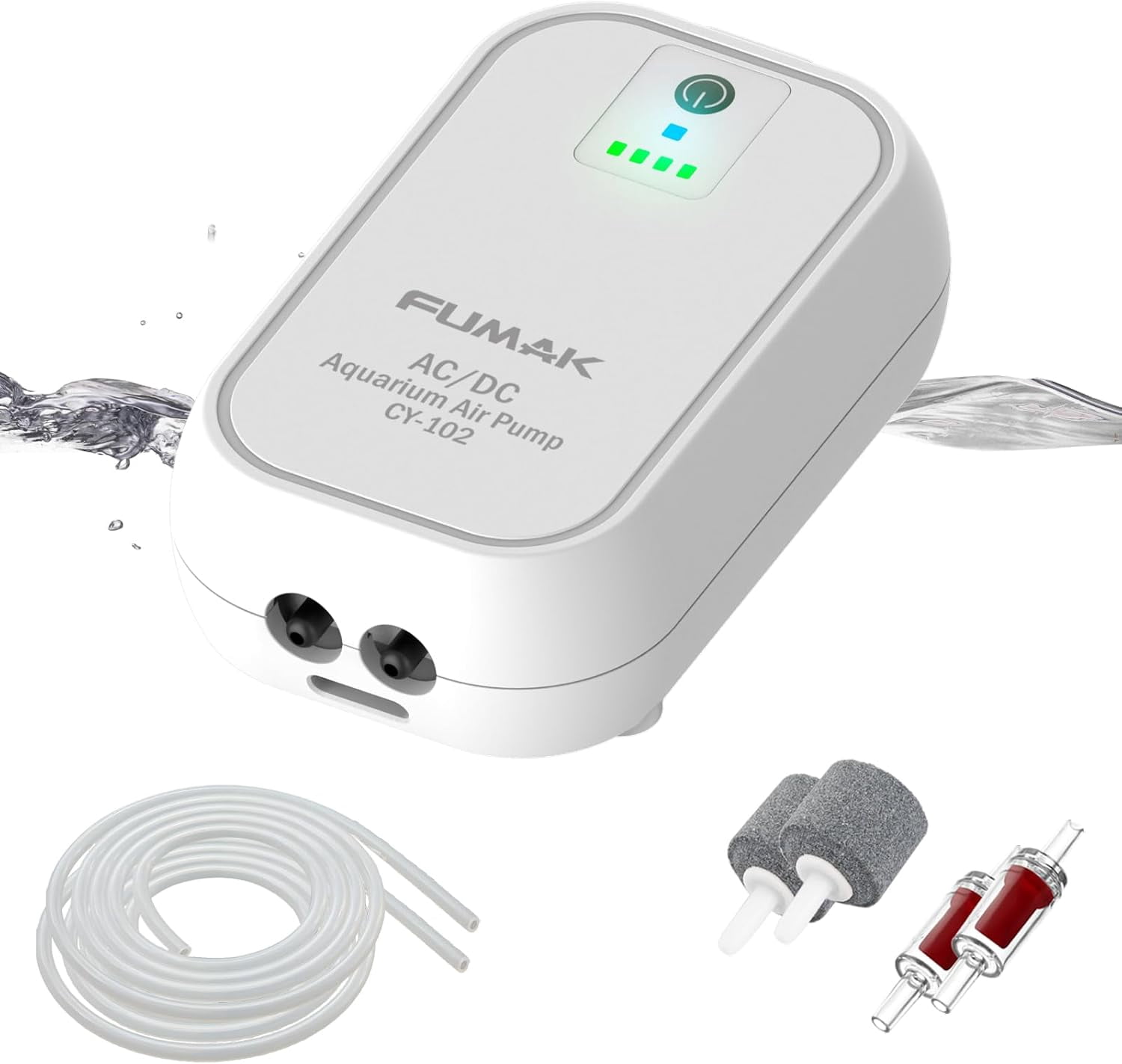 Battery Powered Aquarium Air Pump USB Air Bubbler for Bait Bucket, All ...