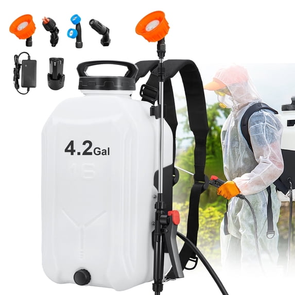 SideKing 4 Gallon Battery Powered Backpack Sprayer, 12V Lawn & Garden ...