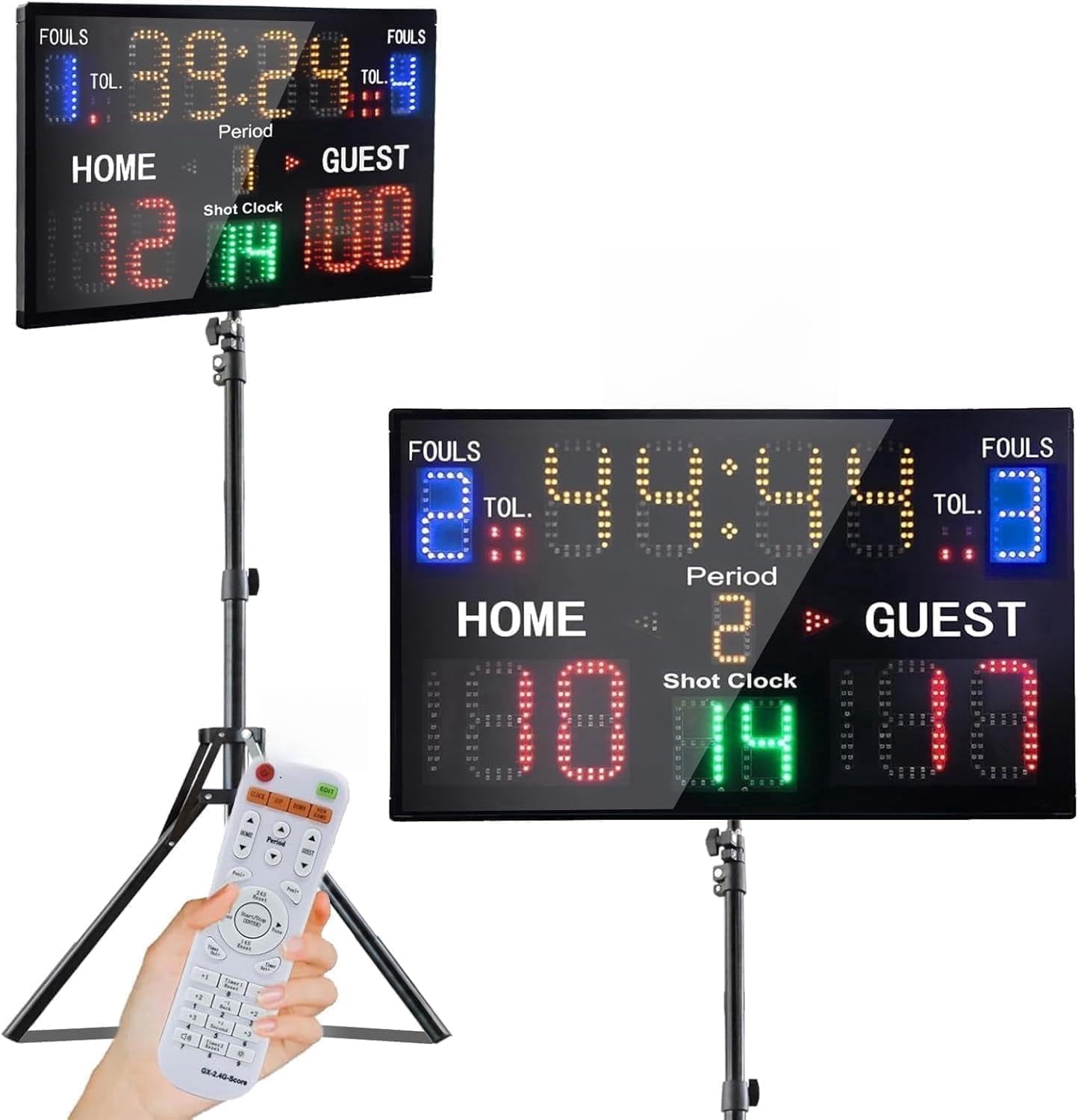 Battery Powered Basketball Scoreboard with Shot Clock, Digital ...