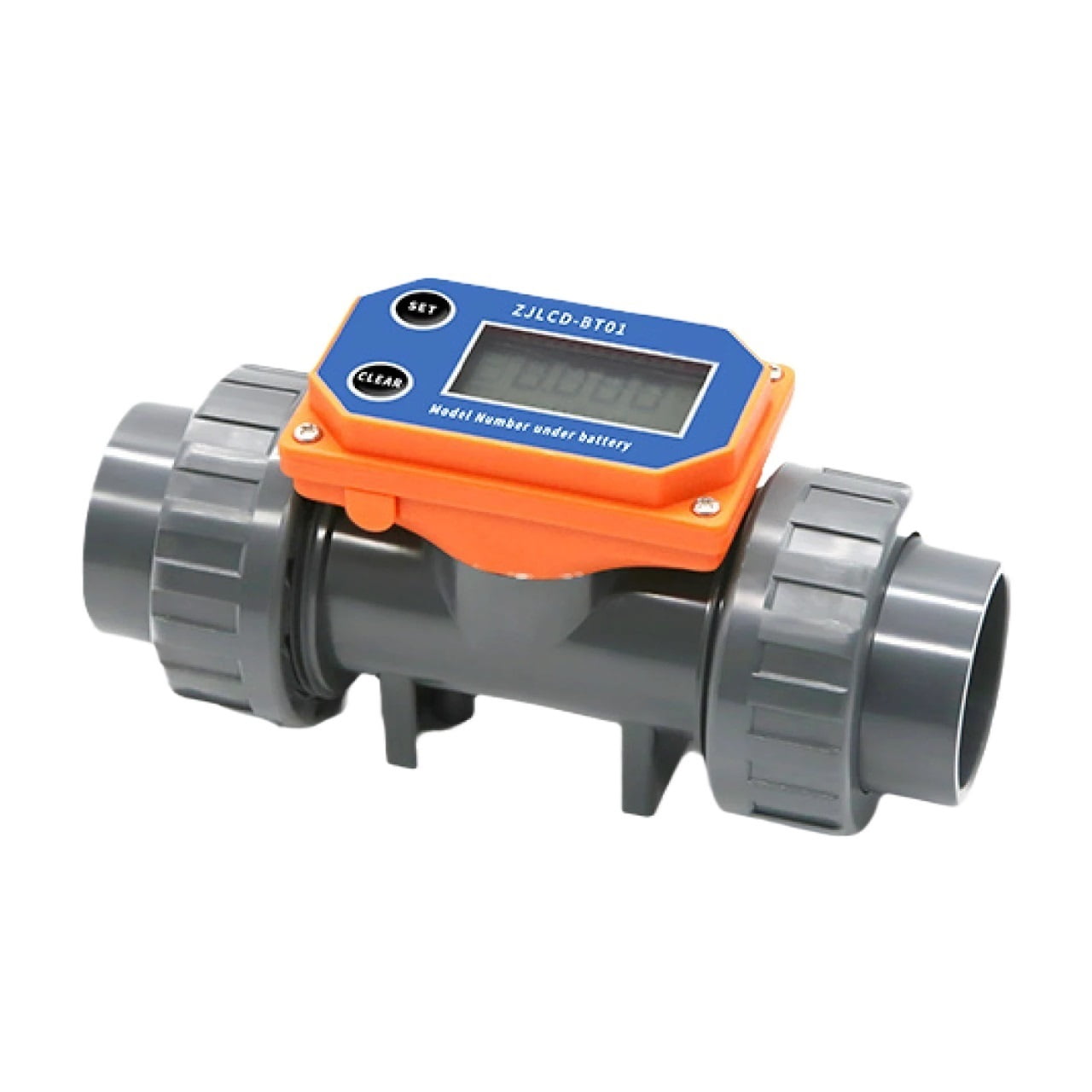 Battery Powered Digital PVC Flow Meter DN15-DN50 Pipe Liquid Flow Sensor for Water Irrigation ...