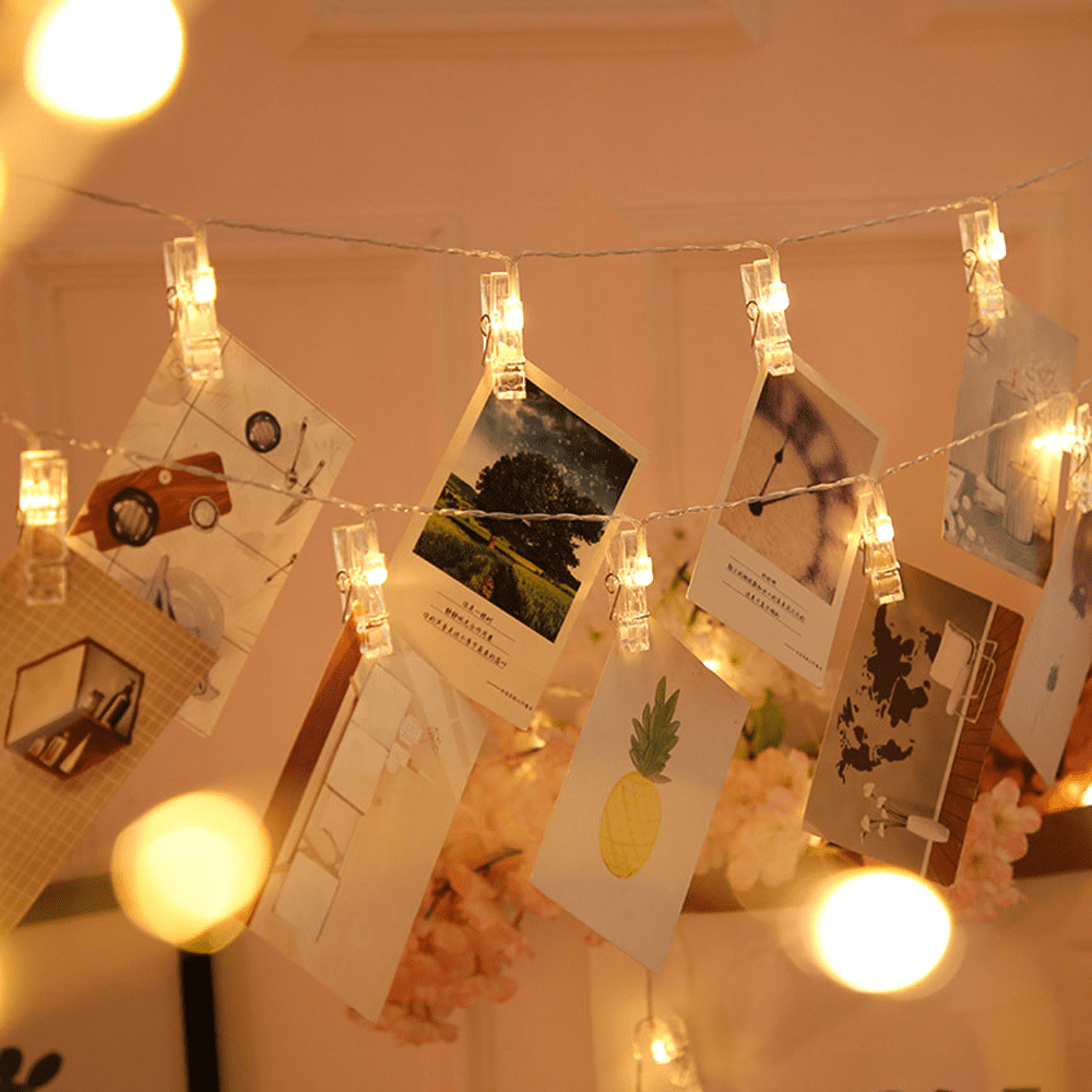 Battery Powered Fairy String Light LED Photo Clip Light (20/40 LED ...