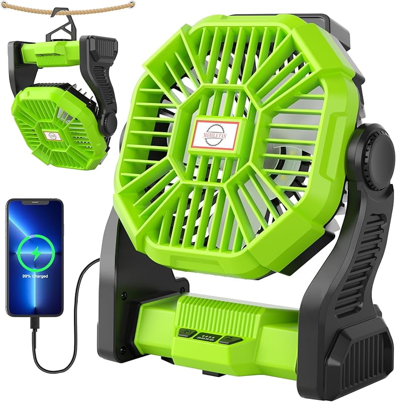 Battery Powered Fan Portable Fan Rechargeable,270°Pivot Battery ...
