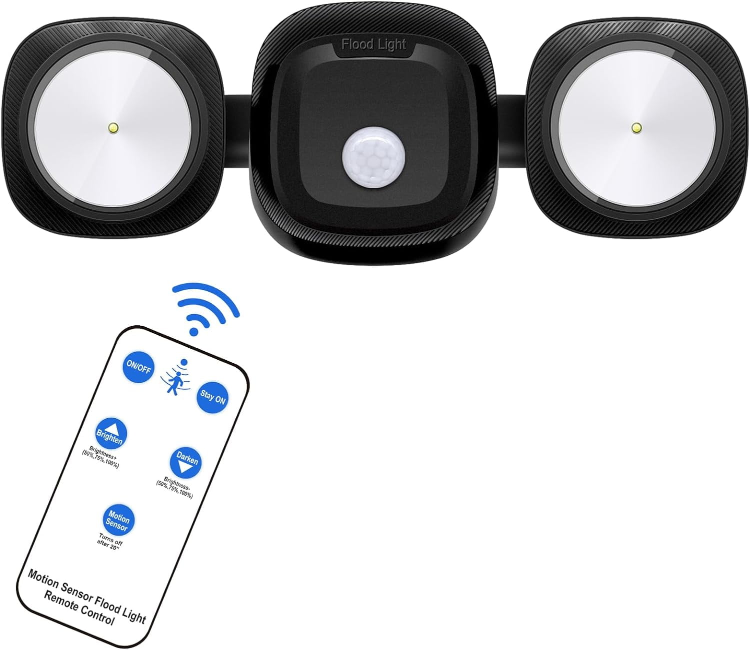 Battery Powered Flood Lights Outdoor with Remote - Security Lights ...