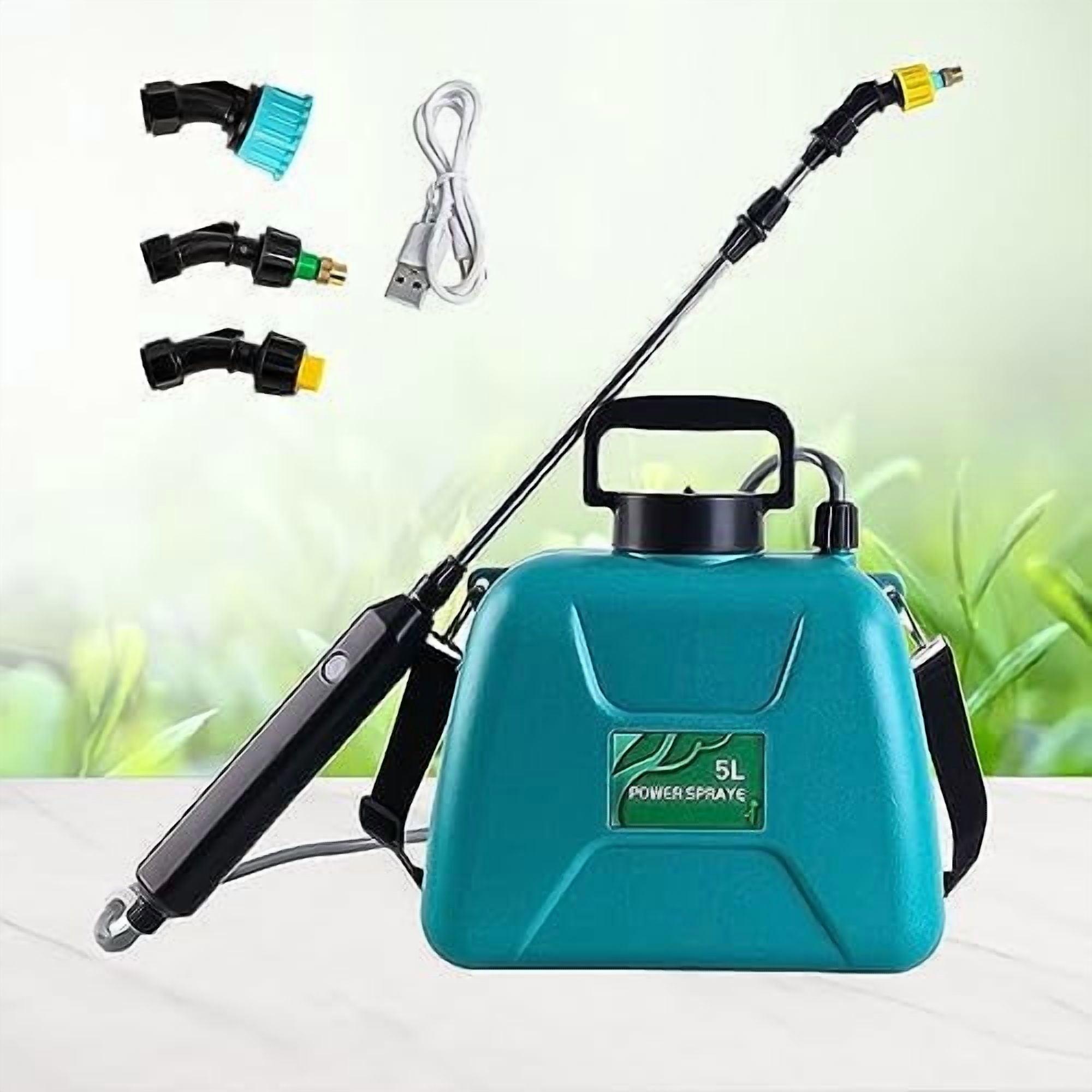 Battery Powered Garden Sprayer, 1.35 Gallon Electric Weed Sprayer with ...