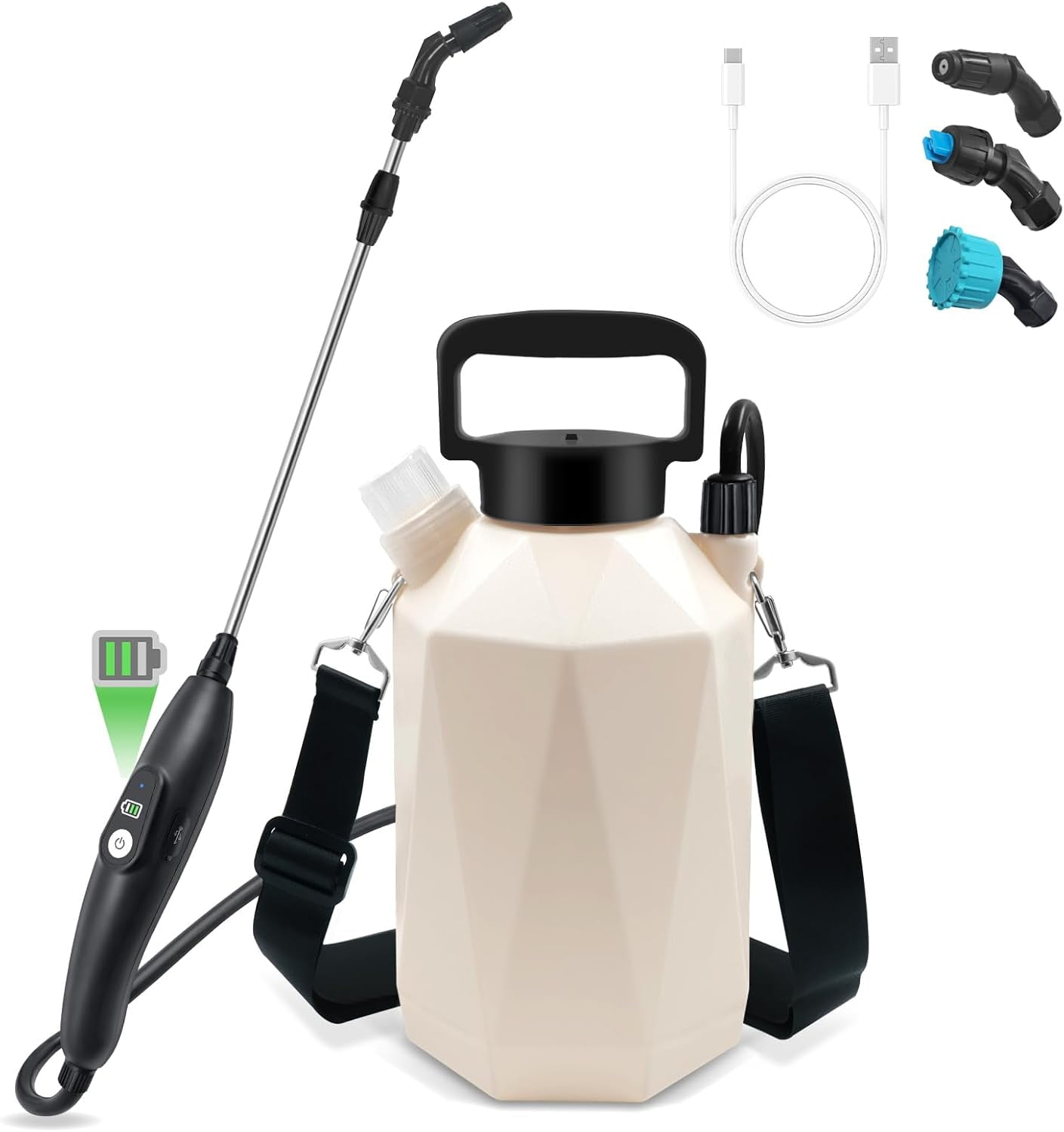 Battery Powered Garden Sprayer, 1 Gallon Electric Sprayer in Lawn with ...