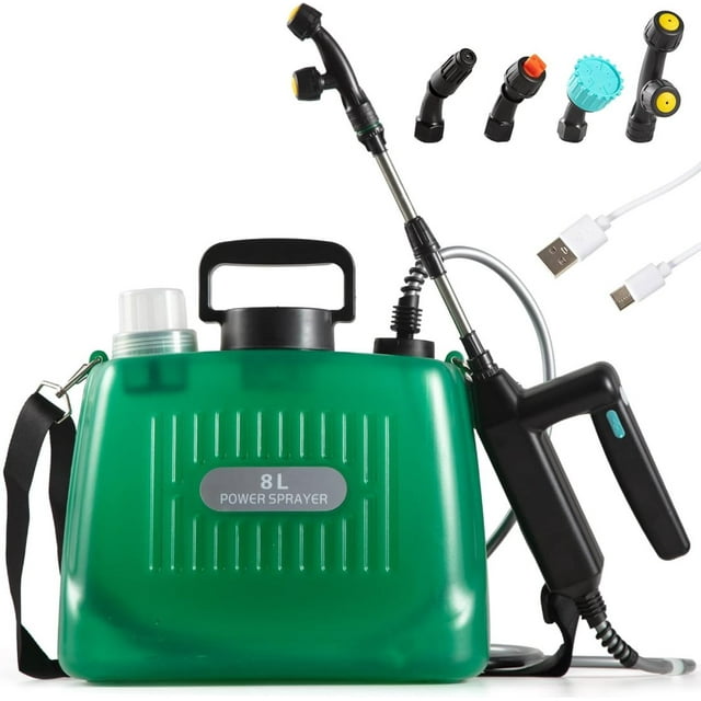 Battery Powered Garden Sprayer 2 Gallon, Rechargeable Pump Sprayer with ...