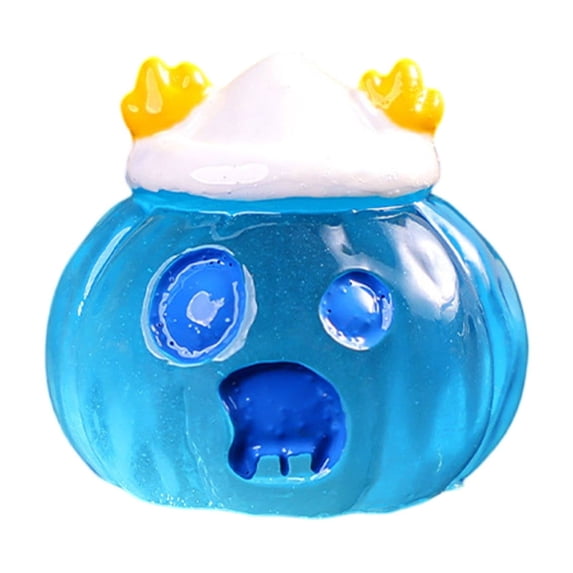 Battery Powered Ghost Pumpkin Resin Ornament, Micro Glow Figurine ...