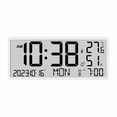 Battery Powered LCD Digital Electronic Awaken Clock Temperature ...