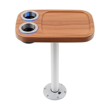 Whitecap 61394 Teak Removable Cockpit Table with Four Drink Holder ...