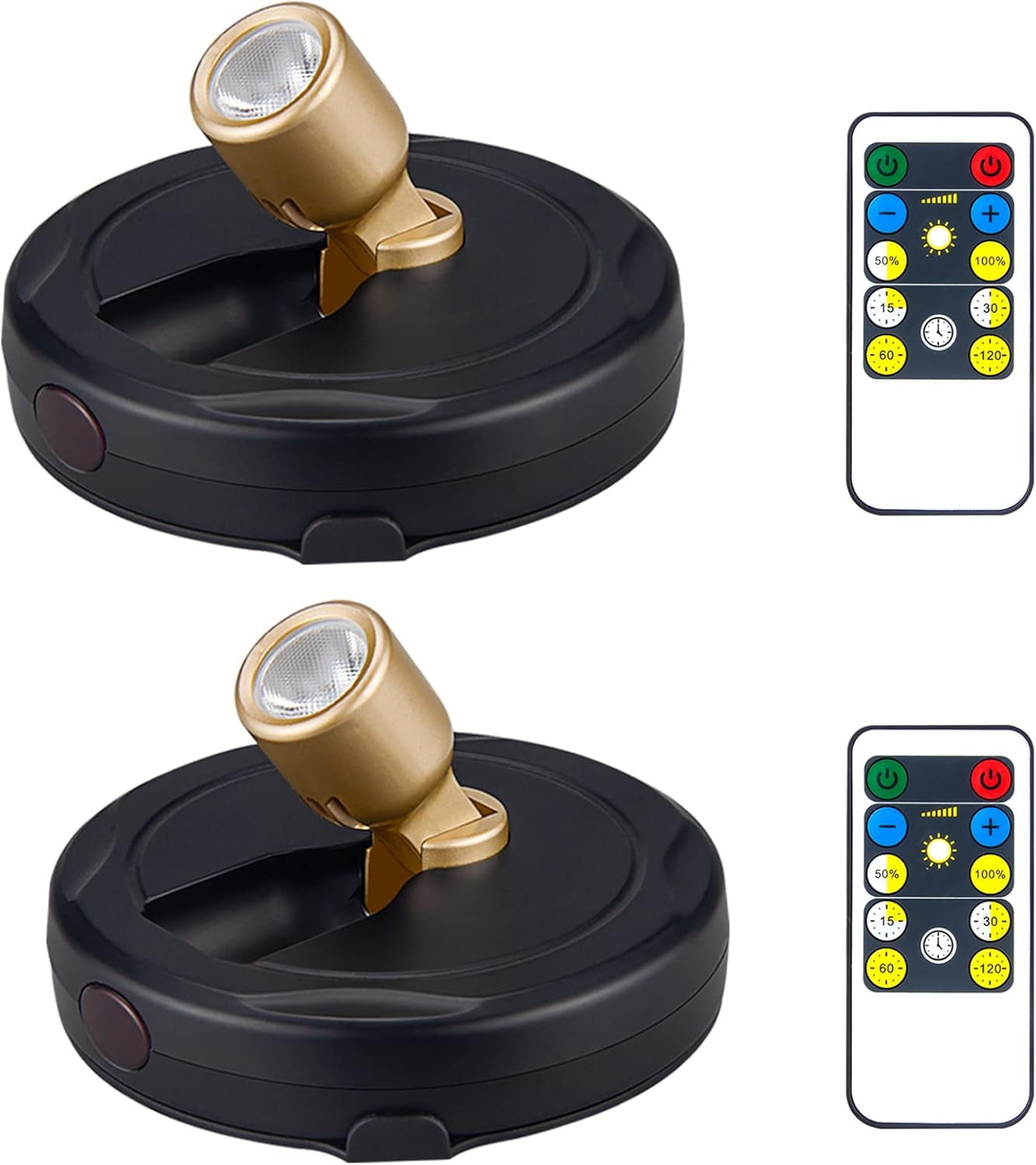 Battery Powered LED Spotlight, Picture Light, Indoor Uplighting, Puck ...