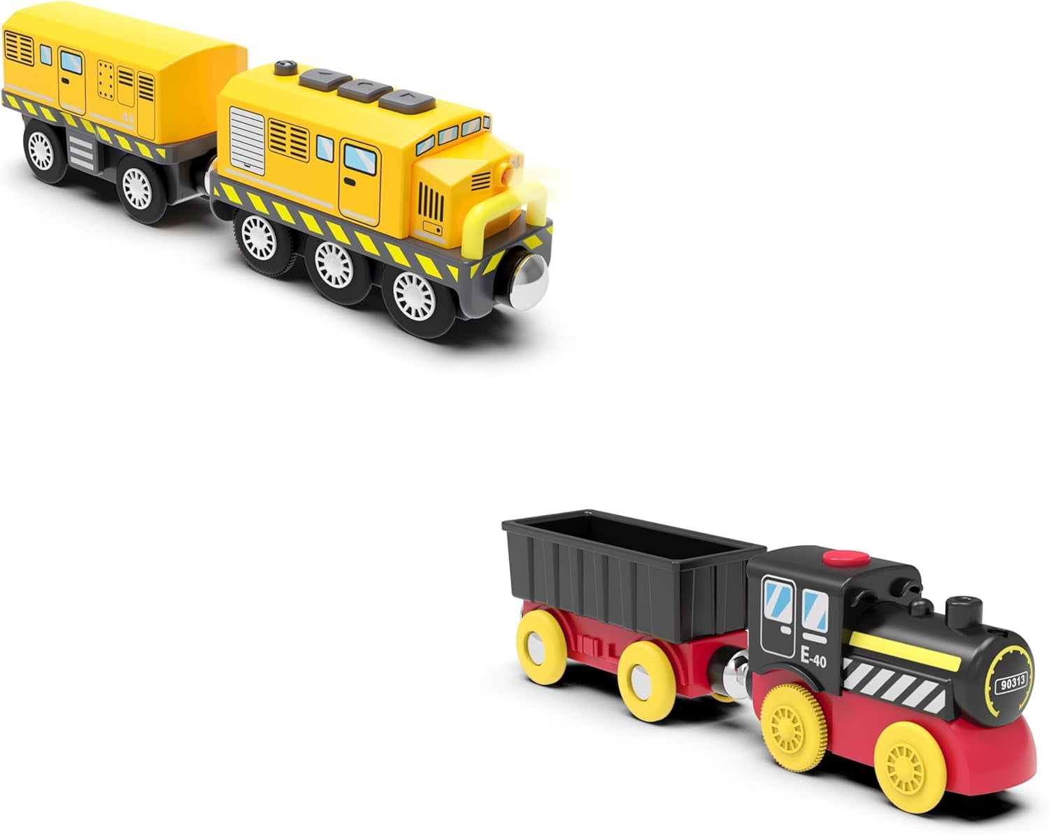 Battery Powered Locomotive Train Set for Wooden Tracks, Magnetic Train ...