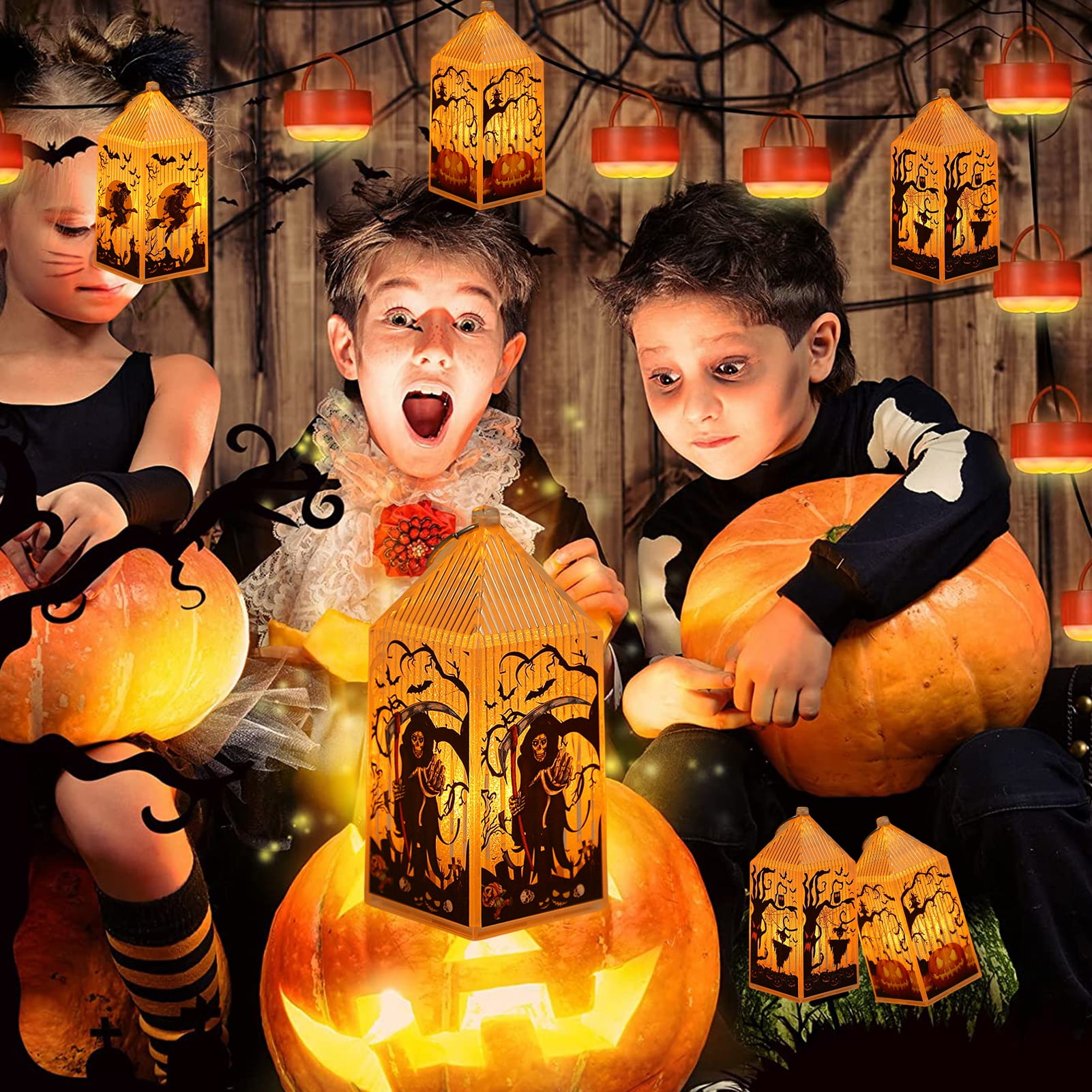 Battery-Powered Mini Halloween LED Night Lamp – Portable Pumpkin/Witch ...
