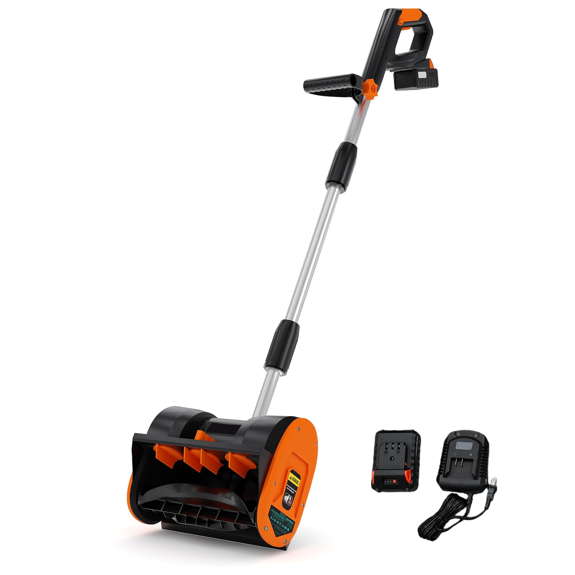 Battery Powered Snow Blower, Cordless Electric Snow Blower Includes 20v ...