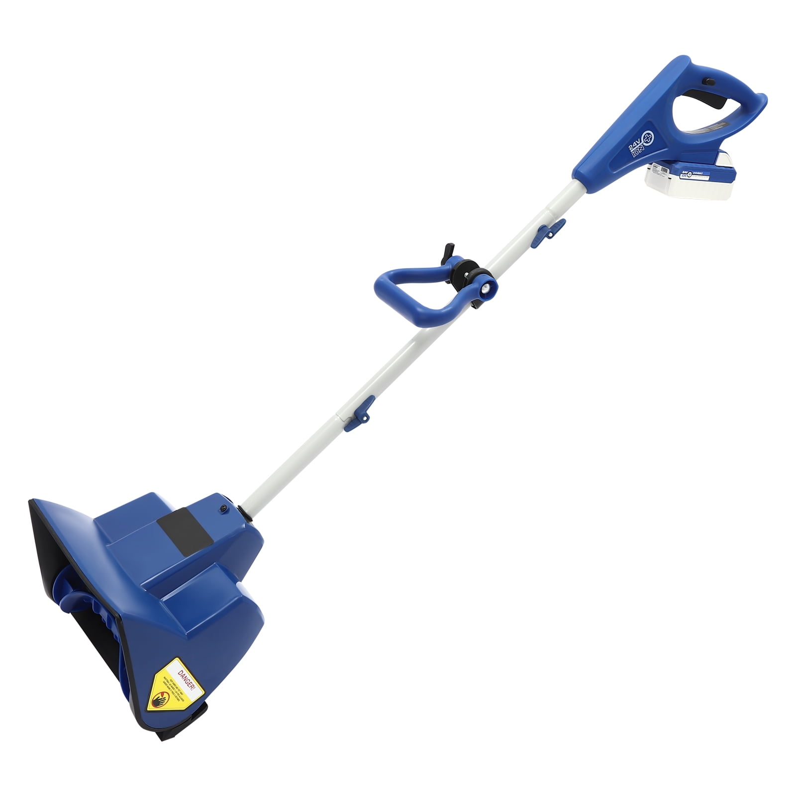 Battery Powered Snow Thrower, Blue Cordless Rechargeable Snow Thrower ...