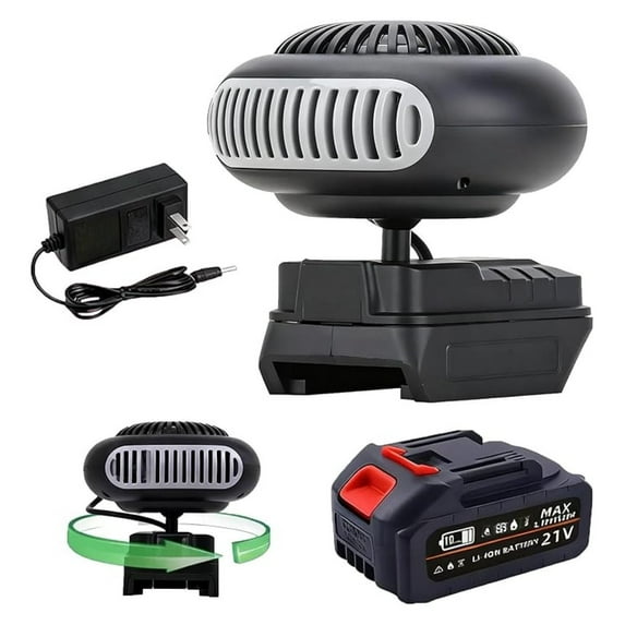 Battery Powered Space Heater, Portable Heater - 360° Rotation Cordless ...