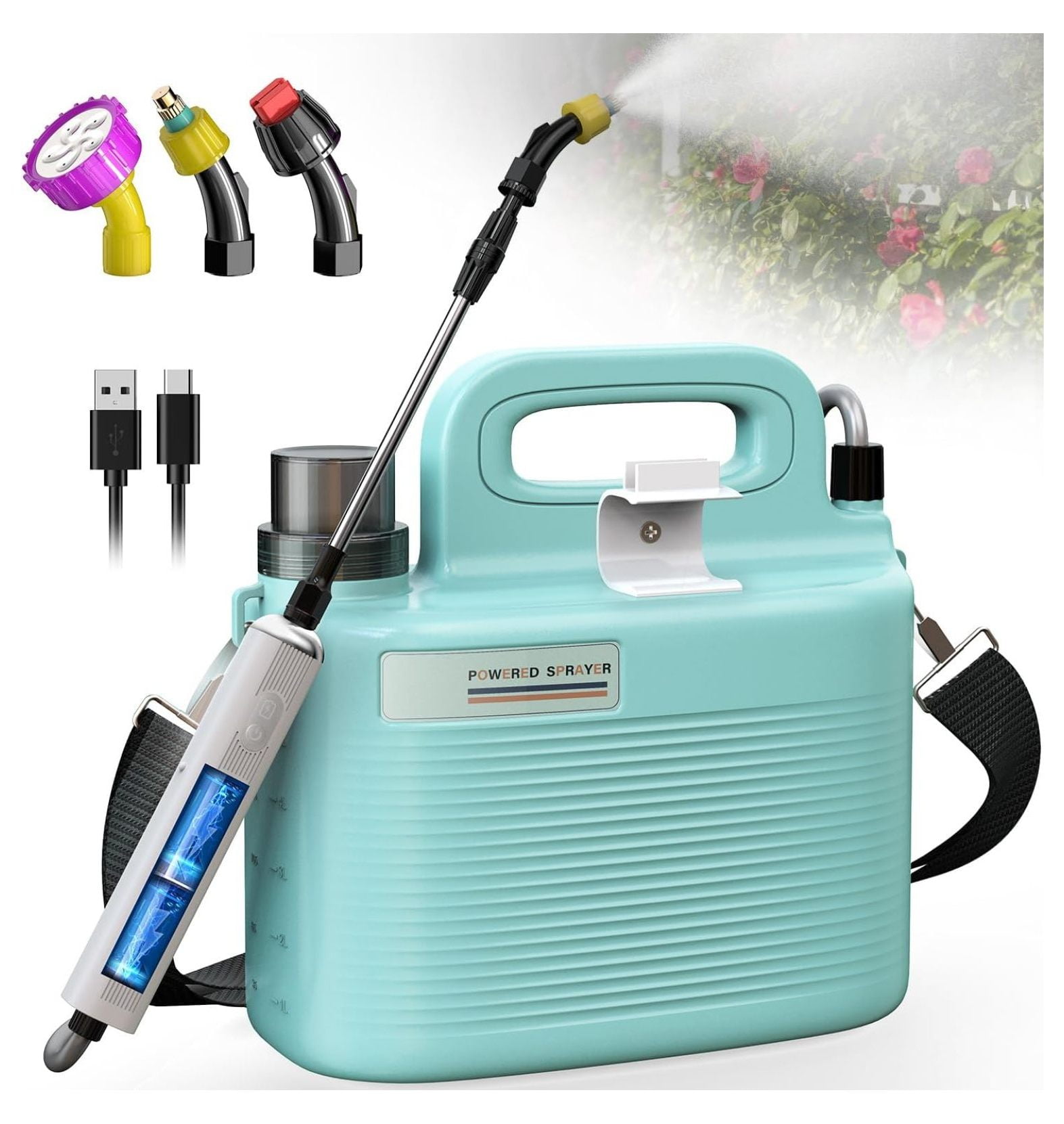 Battery Powered Sprayer 1.8 Gallon, Sprayers in Lawn and Garden ...