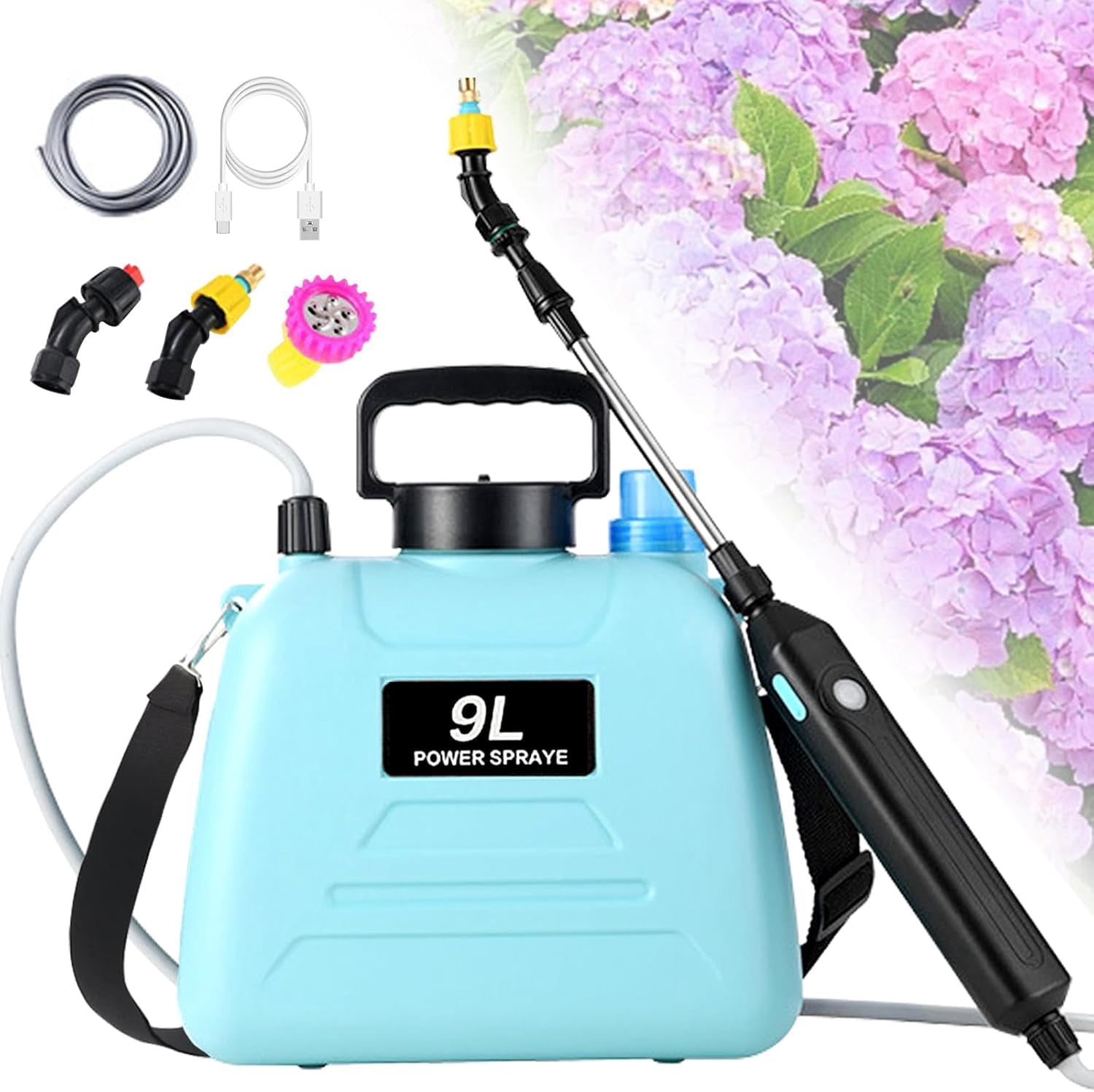 Battery Powered Sprayer 2.4 Gallon, 2025 Upgraded Electric Garden ...