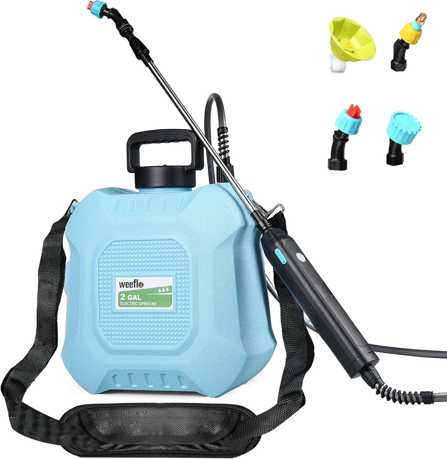 Battery Powered Sprayer 2 Gallon, Electric Sprayer with Retractable ...