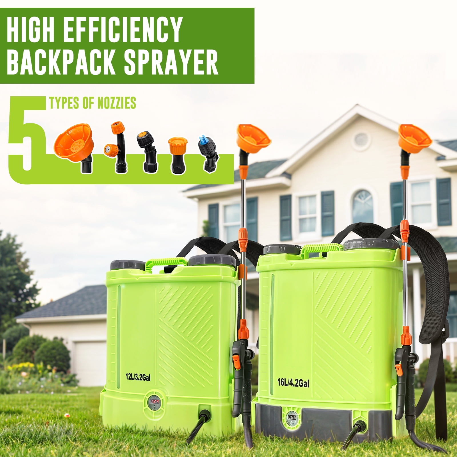SideKing 3 Gallon Backpack Battery Powered Lawn and Garden Sprayer ...