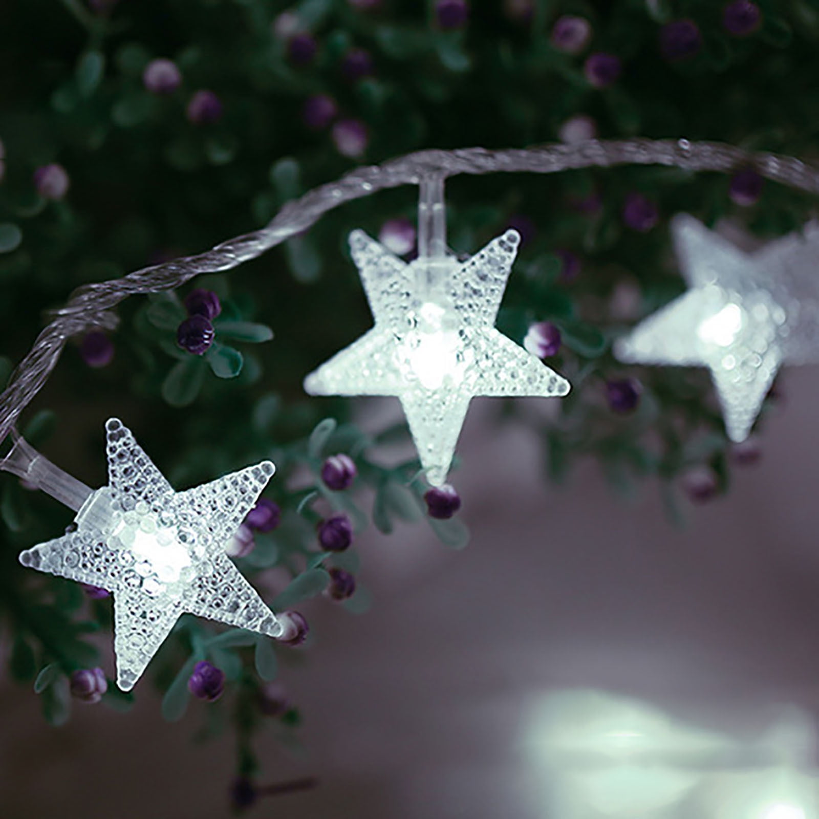 Battery Powered Star Fairy String Lights, 20 LED Five-Pointed Star ...