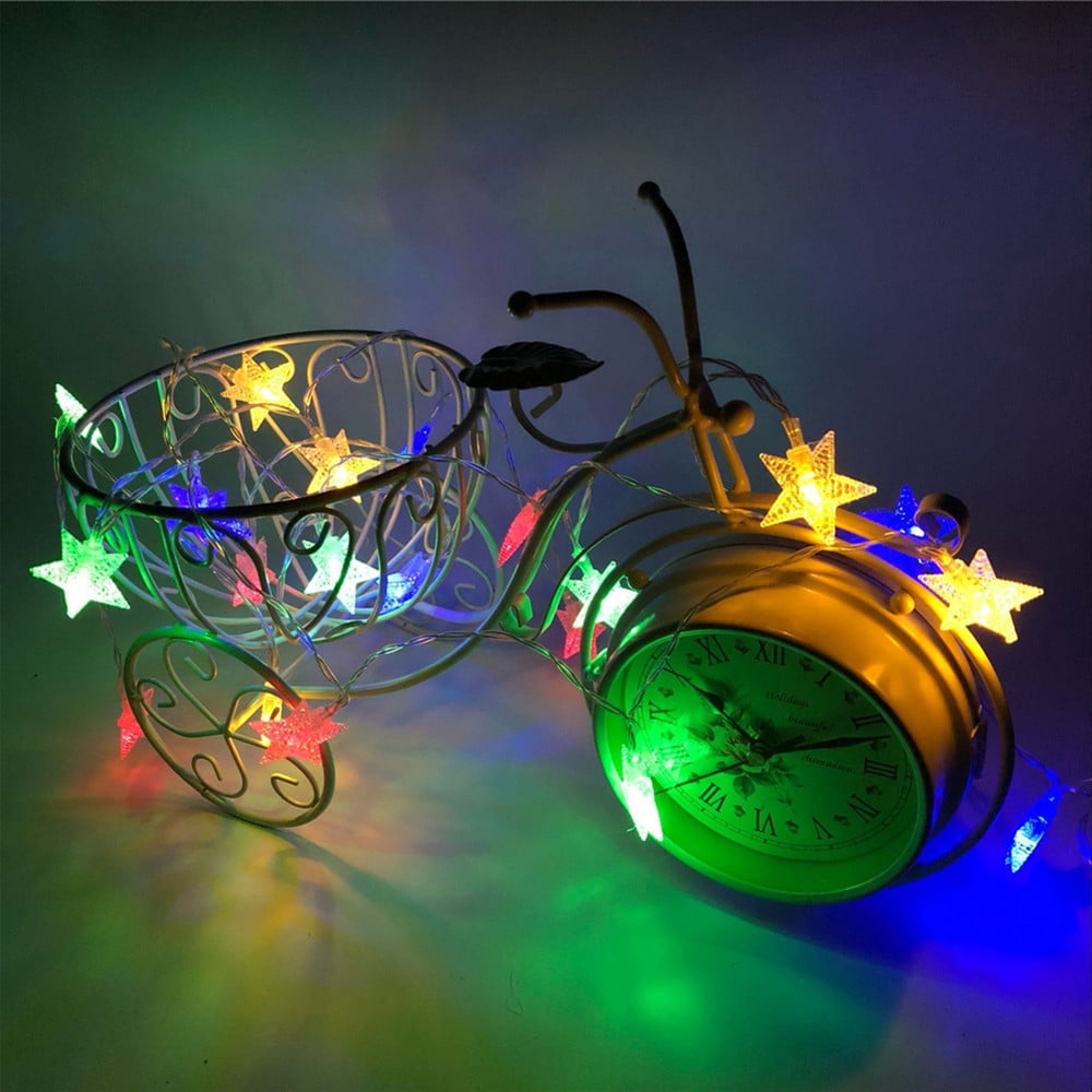 Battery Powered Star Fairy String Lights, 20 LED Five-Pointed Star ...