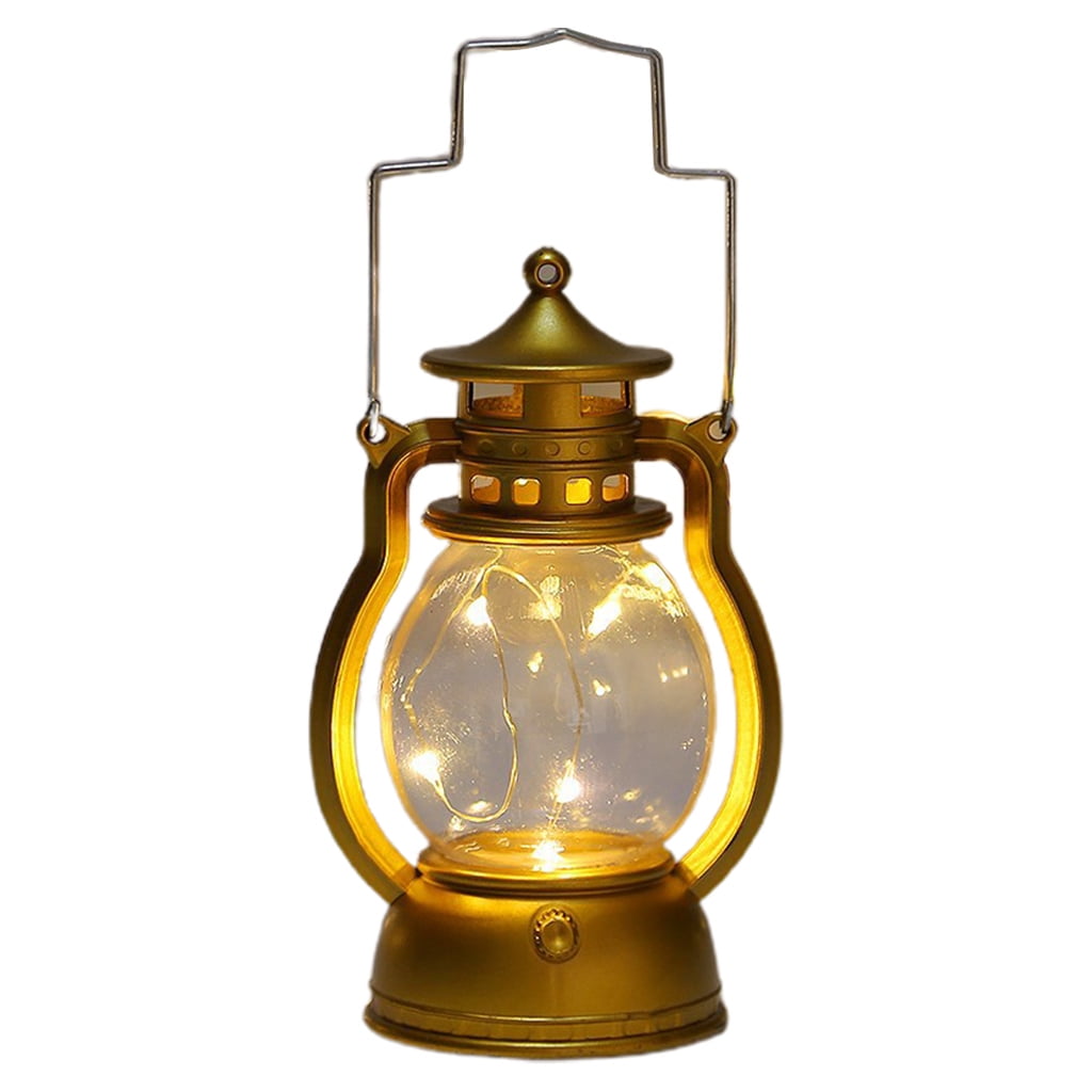 Battery Powered Vintage Hurricane Lantern LED Lamp with Dimmer Switch ...