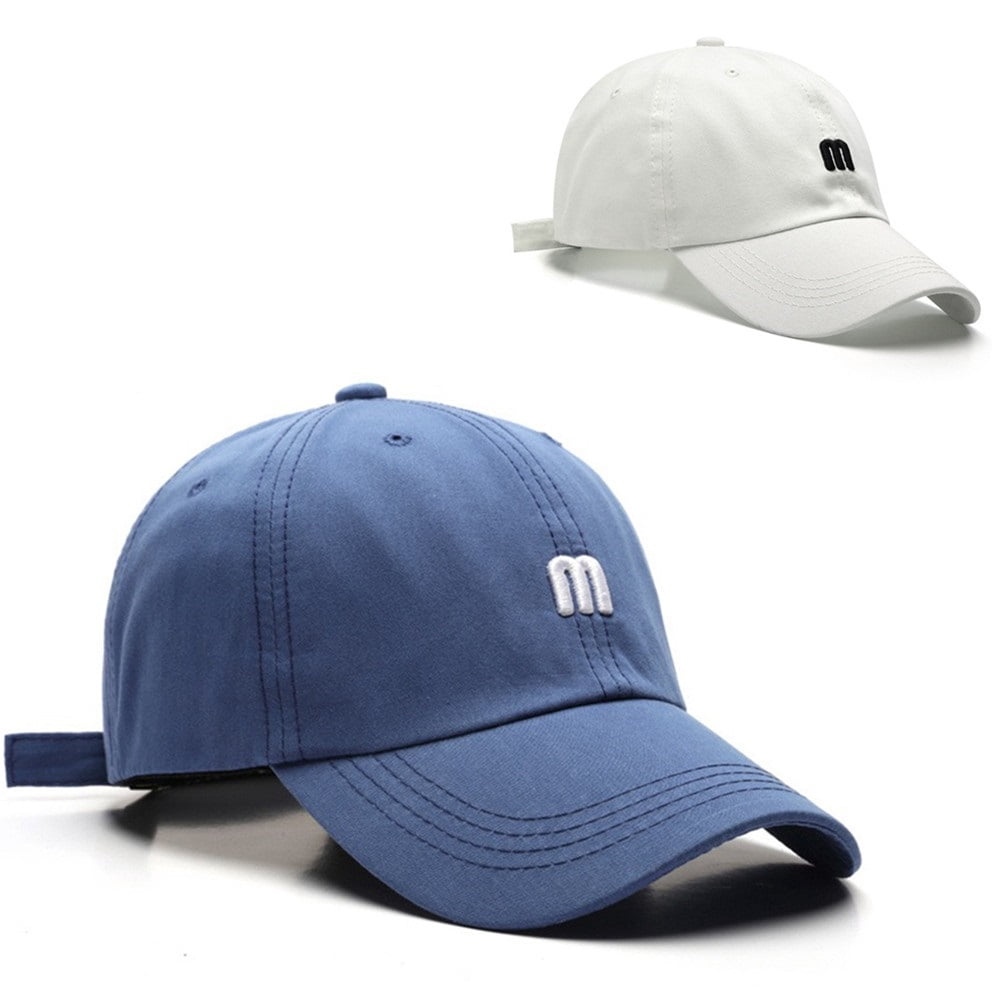 Uilita 2PCS PACK Letter M Hats Unisex Baseball Caps For Couples Men ...