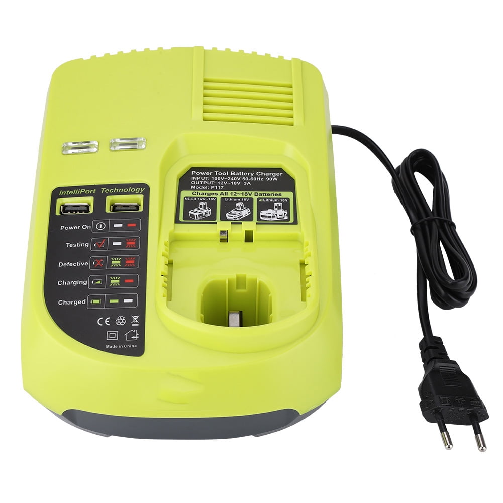 Battery Quick Charger P117 12V 18V One+ Plus P108 P104 Lithium Battery(EU Plug) - Walmart.com