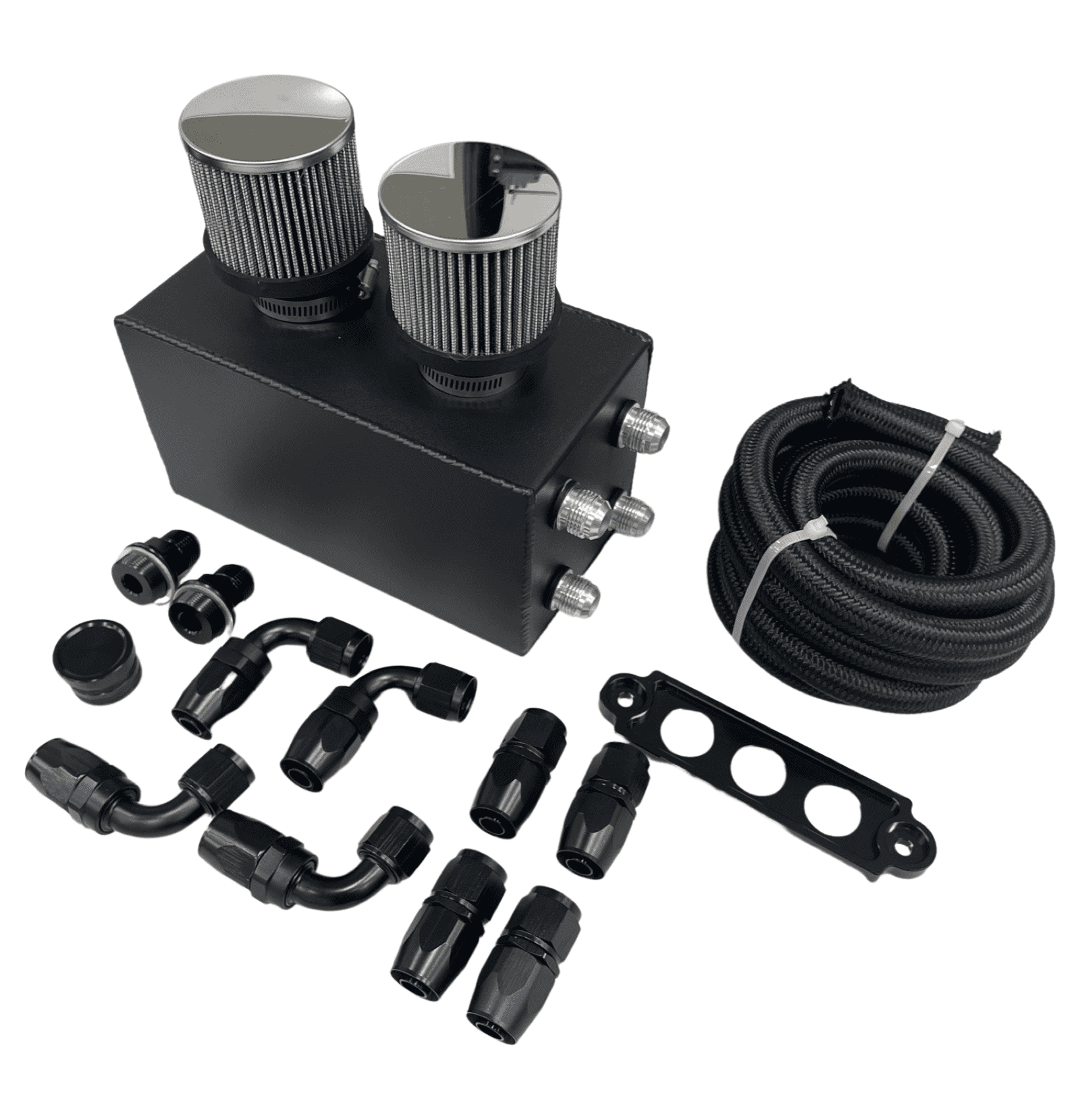 Battery Relocation Oil Catch Can For EK EG CRX DC2 Si Type R 4 Port ...