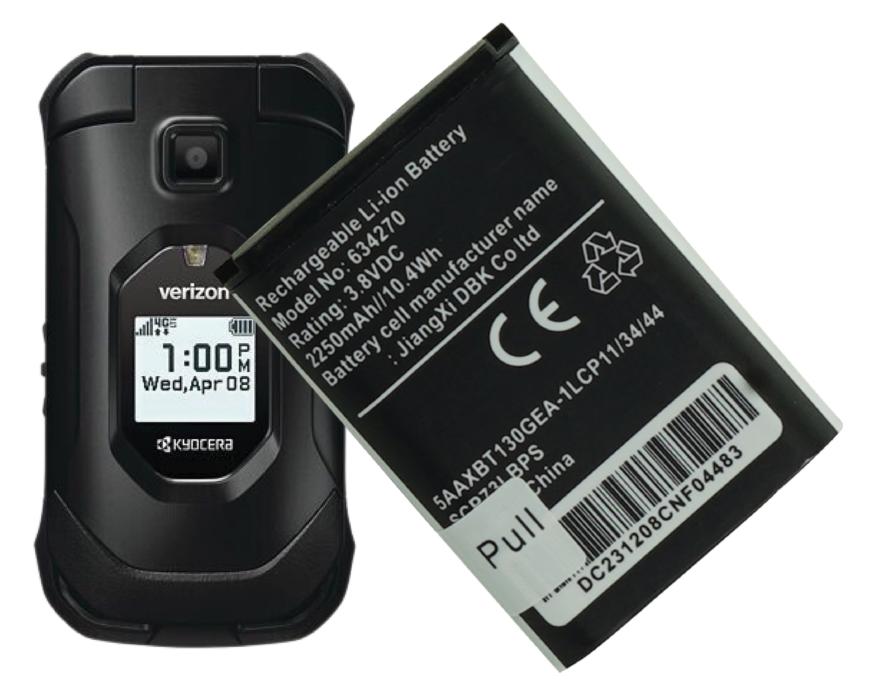 Battery SCP-73LBPS Replacement for Kyocera DuraXV Extreme E4810 Verizon ...