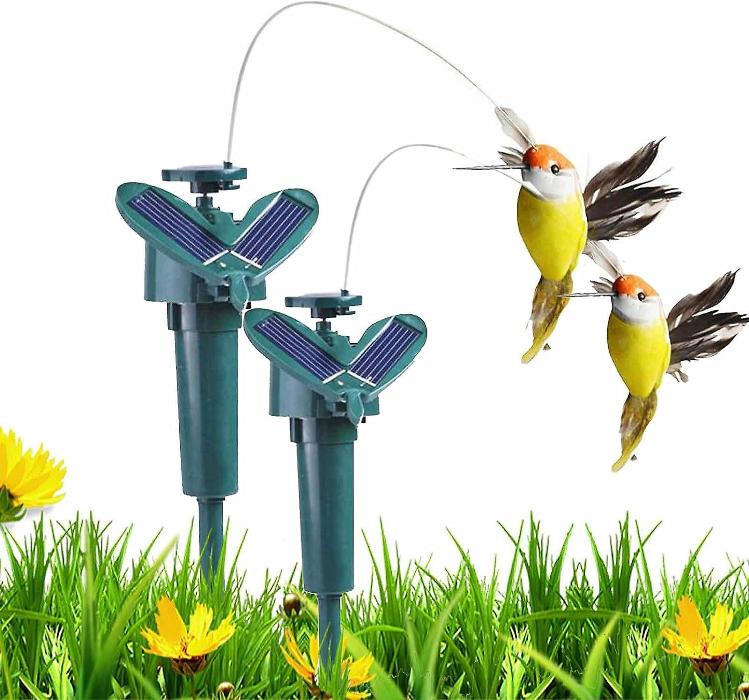 Battery/Solar Hummingbird Garden Ornament Flying Fluttering Hummingbird ...