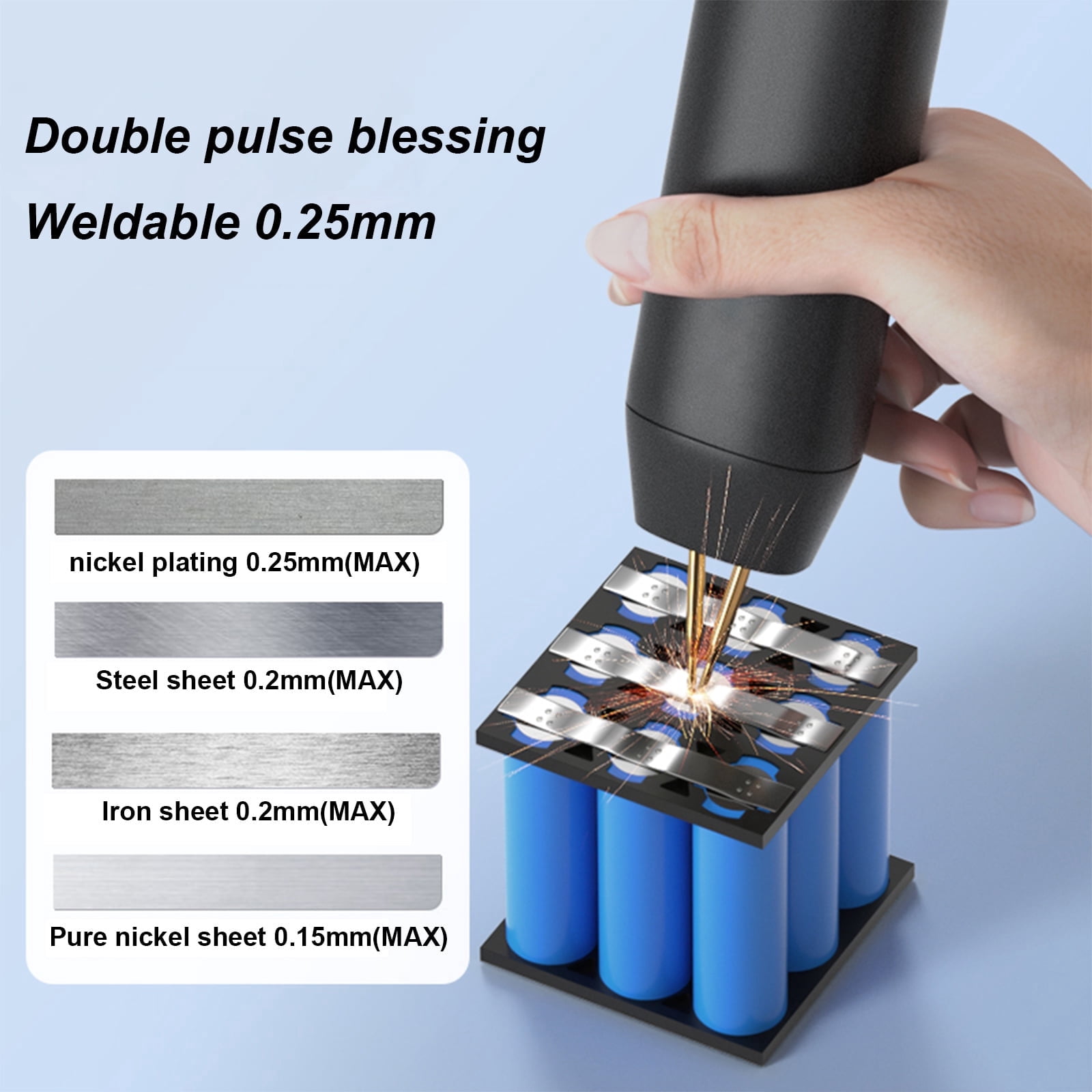 Battery Spot Welder, Portable Handheld Spot Welder 11 Gear Adjustable ...