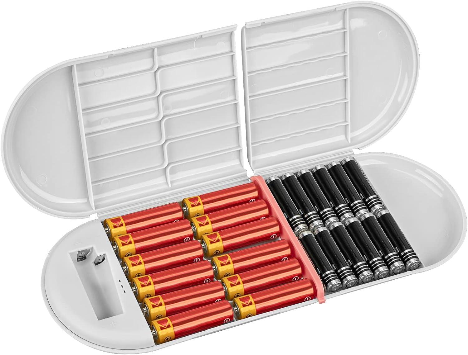 Battery Storage Case Holder Box with Electric Quantity Detection ...