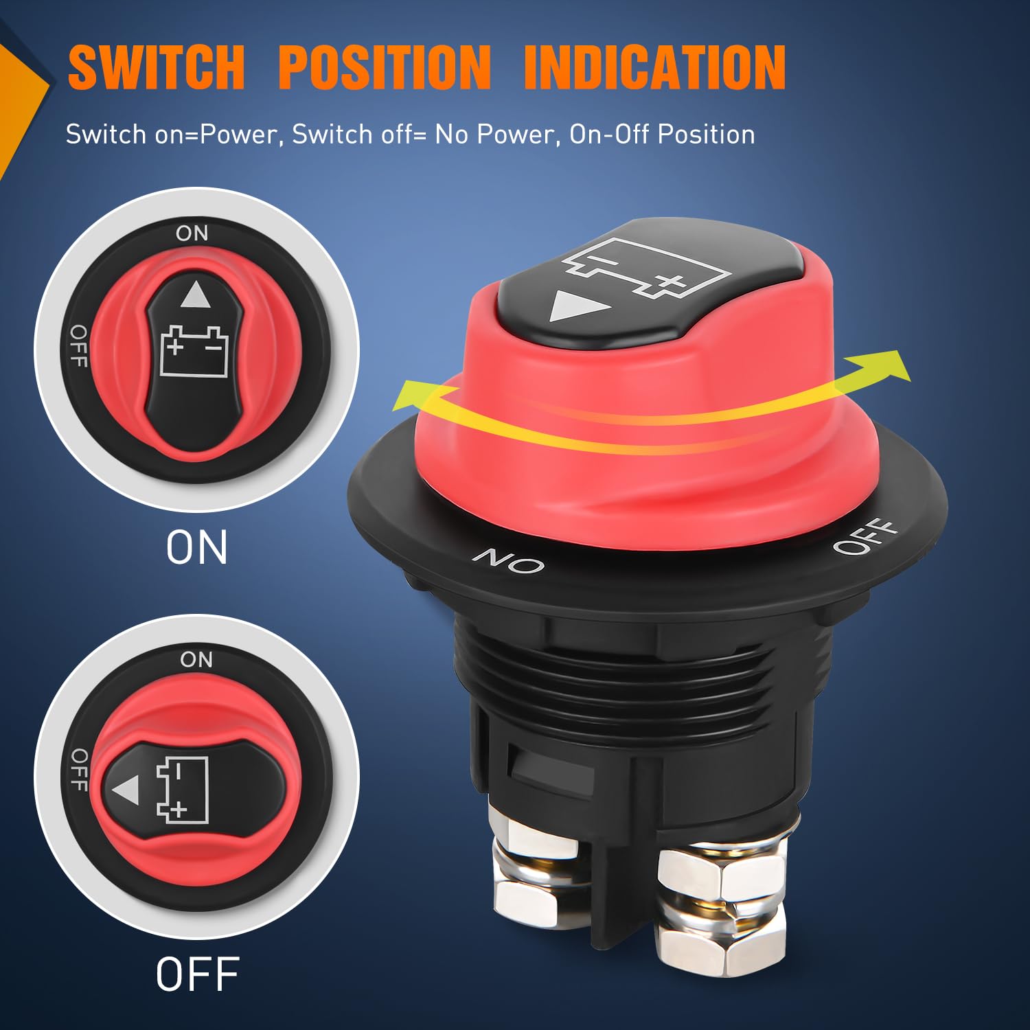 Battery Switch Waterproof Heavy Duty Battery Power Cut Master Switch ...