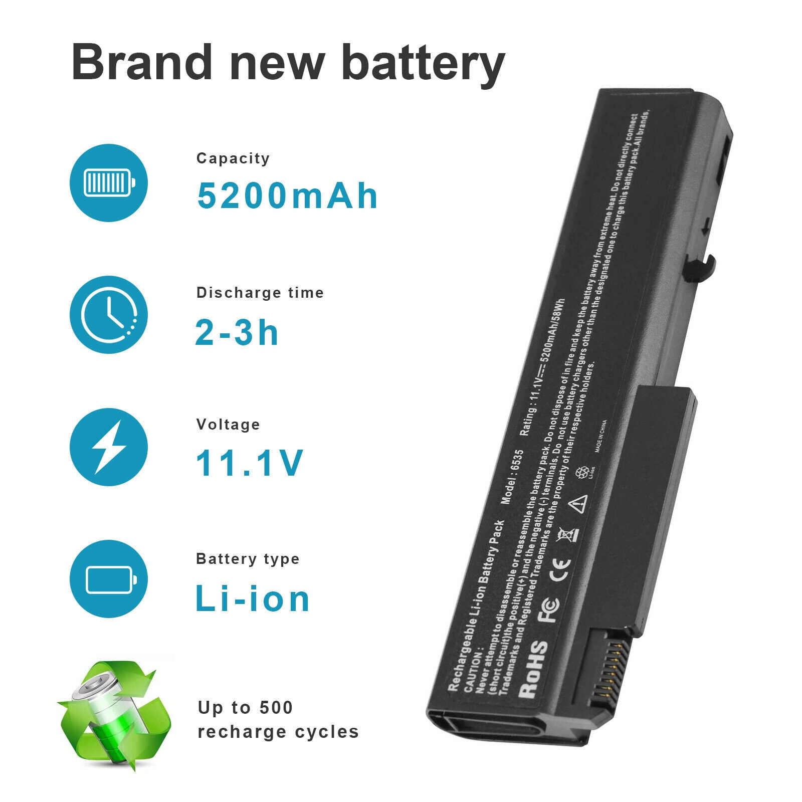 Battery TD06 For HP ProBook 6440b 6445b 6450b 6540b 6545b 6555b 6535b ...
