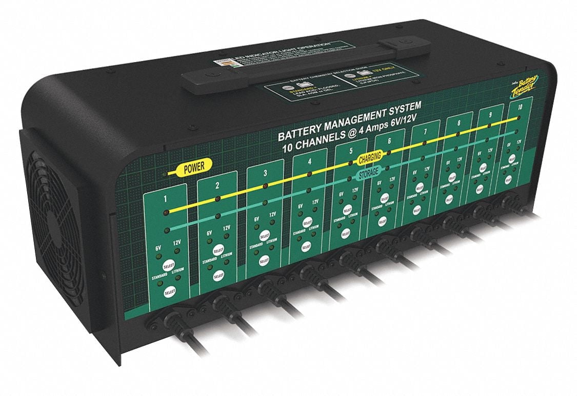 Battery Tender Plus 10 Bank Automatic Vehicle Charger and Maintainer ...