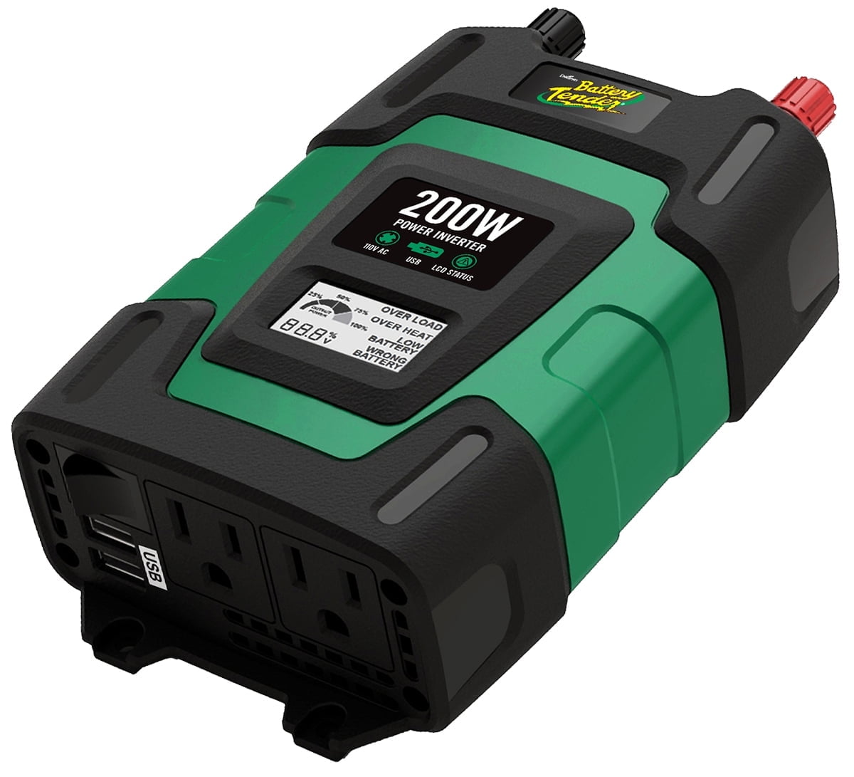 Battery Tender 200 Watt Power Inverter - 12 Volt DC to 115 Volt AC Car ...