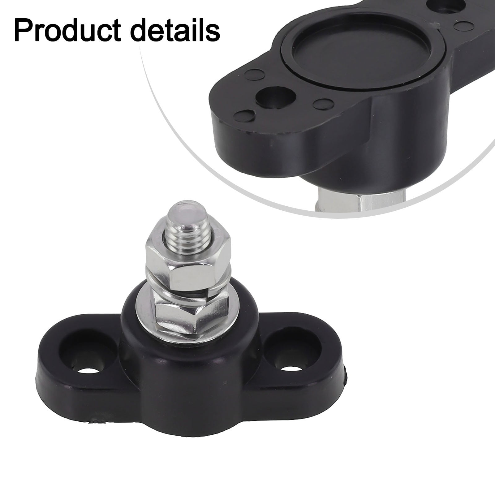 Battery Terminal Block 12V 24V Safety Red And Black Power Stud Battery Terminal M8-Black YIWEI ...