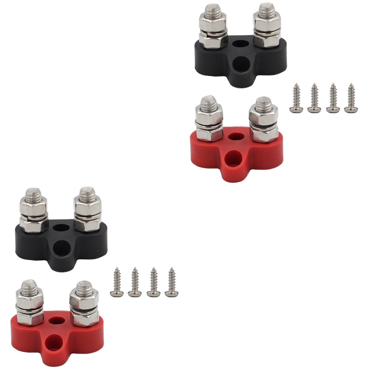 Battery Terminal Block for Trailer 4 Pcs Terminals Car Batteries Trucks ...