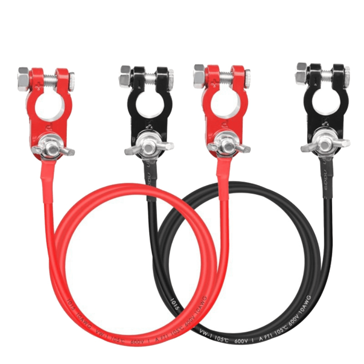 Battery Terminal Cable 10AWG Auto Lead Aluminum Alloy Connector Clamp ...