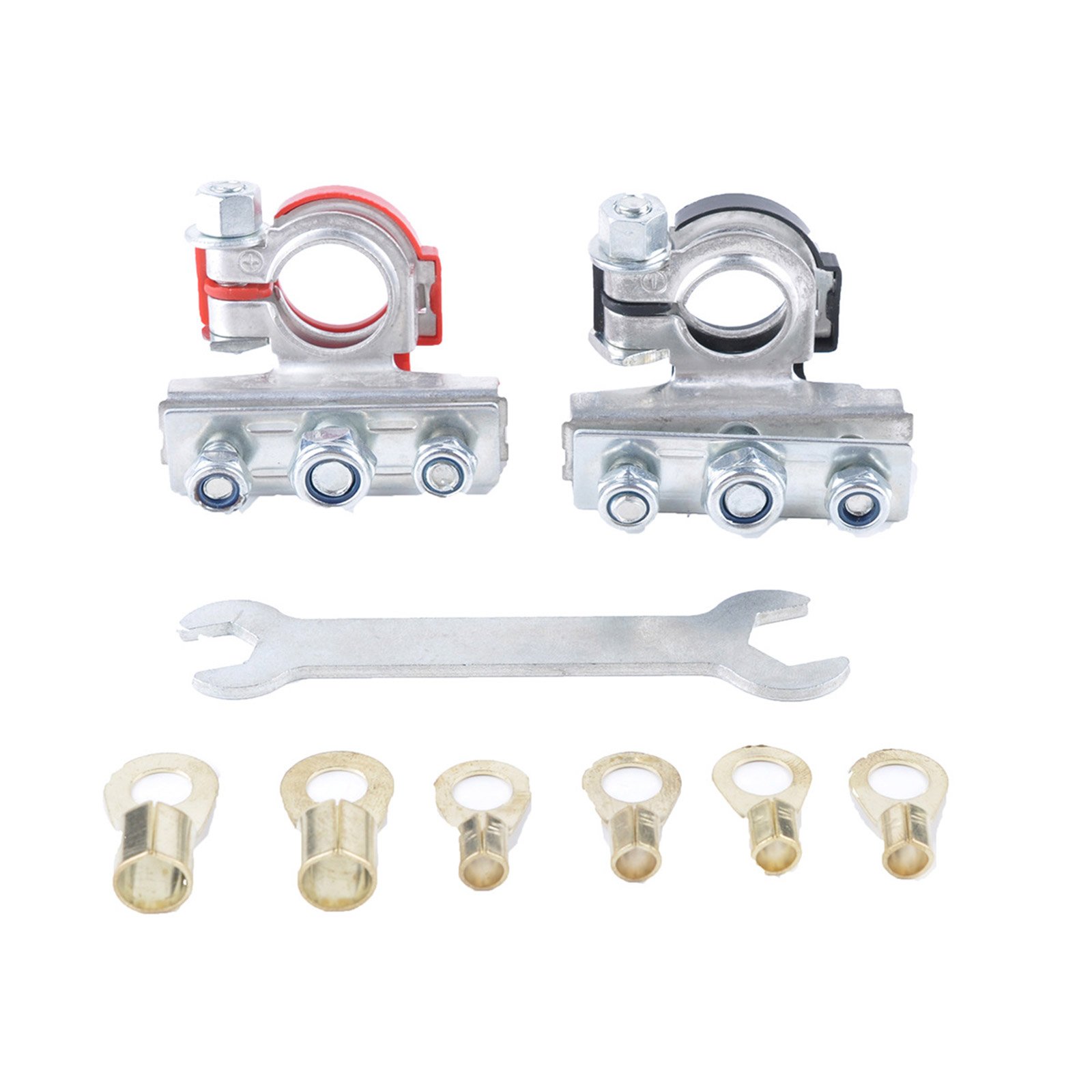 Battery Terminal Clamp Positive&Negative Kit Poles Clip Car Caravans ...