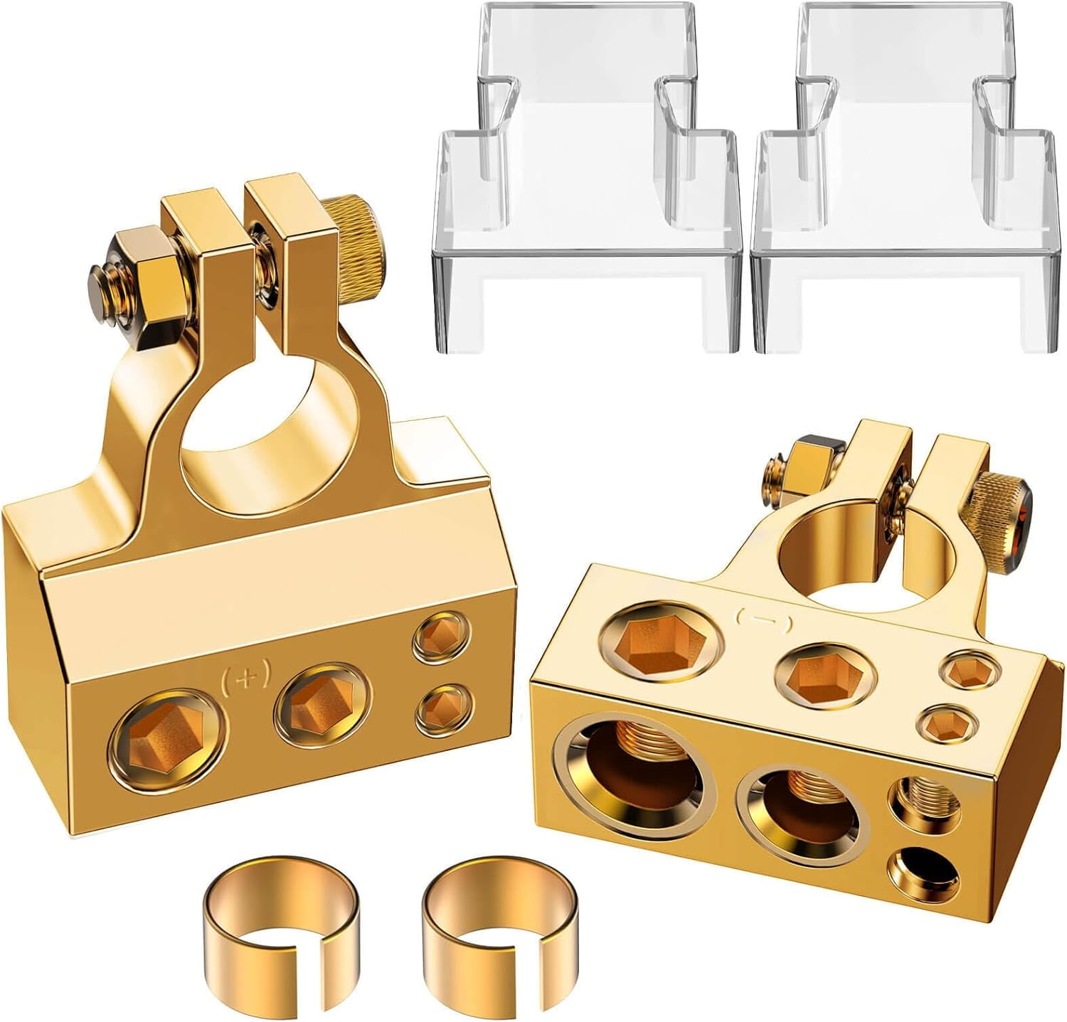 Battery Terminal Connectors, 0/4/8/10 Gauge AWG Battery Terminal ...